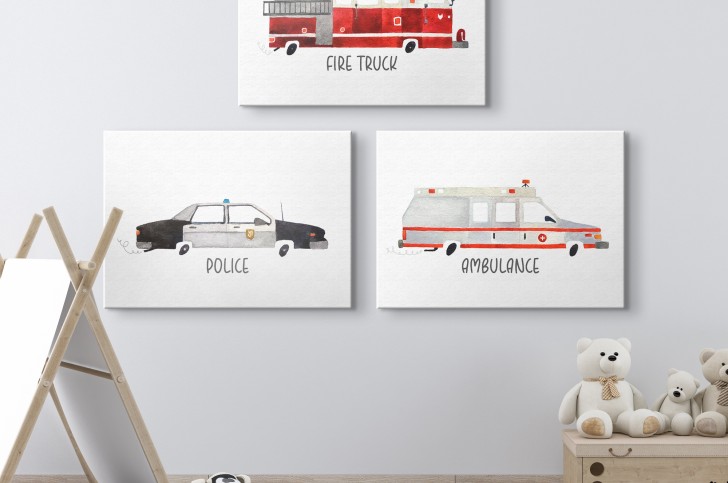 The accent in interior – canvas prints Emergency vehicles | CanvasWay.com
