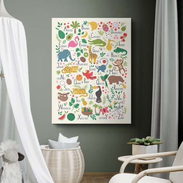 The accent in interior – canvas prints Illustration ABC! | CanvasWay.com