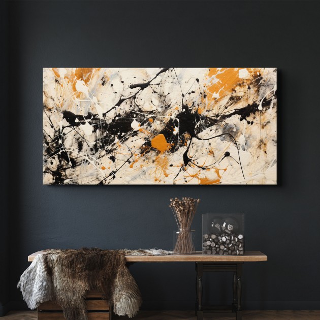 Your home longs for this Jackson Pollock - Black and Orange