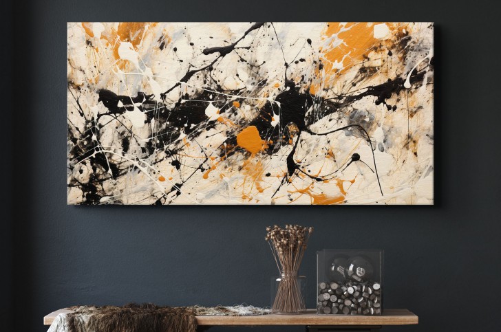 Your home longs for this Jackson Pollock - Black and Orange