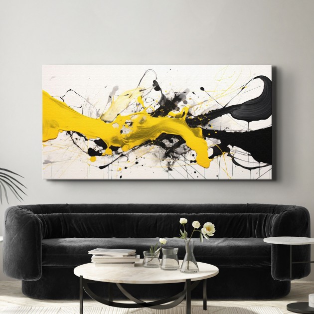 Your home longs for this Jackson Pollock - Yellow and Black