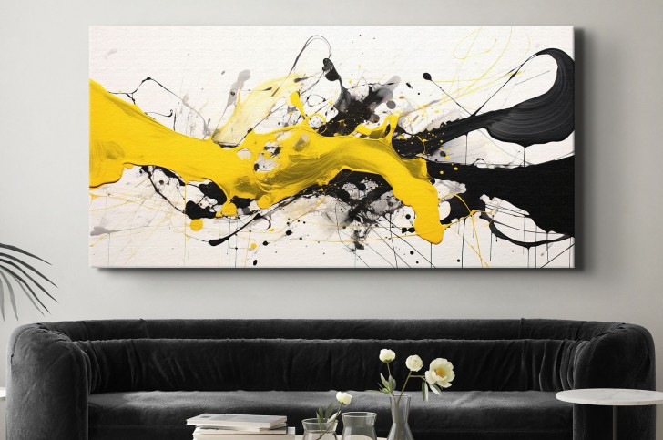 Your home longs for this Jackson Pollock - Yellow and Black